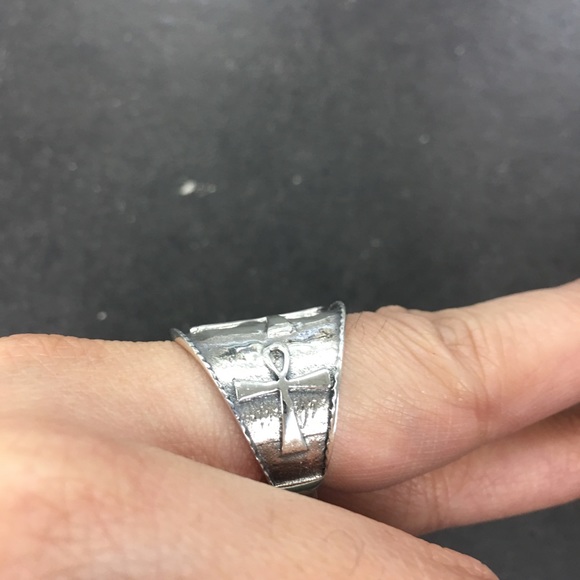 Jewelry | Triple Ankh Statement Ring 925 Silver Antique Look | Poshmark